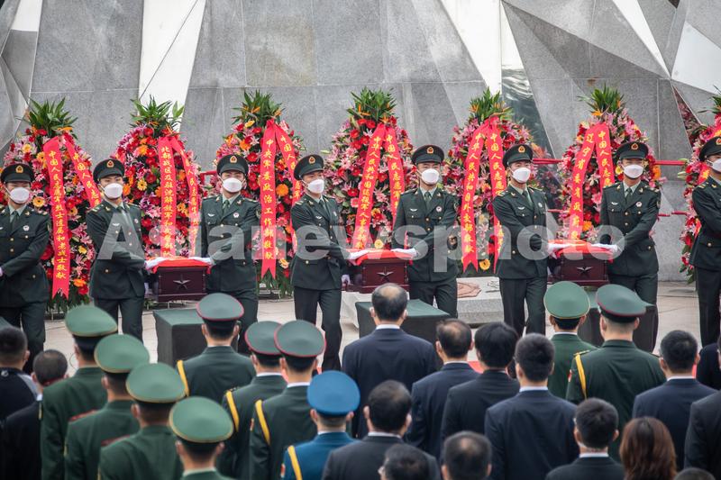 China: Burial ceremony for remains of 109 Chinese People's Volunteers ...